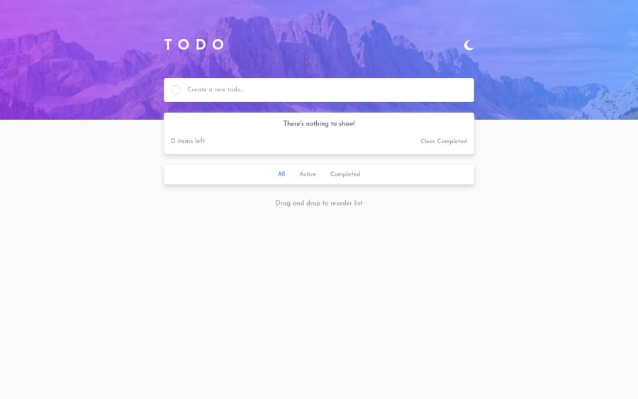 Frontend Mentor Todo App Using React And React Beautiful Dnd