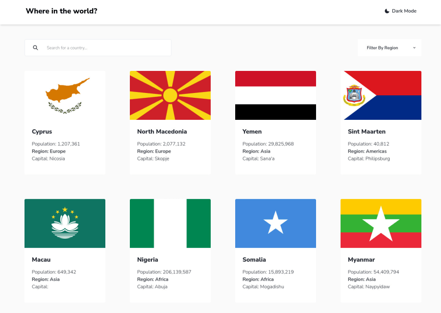 Frontend Mentor Countries Rest Api With React Js And Chakra Ui Coding Challenge Solution