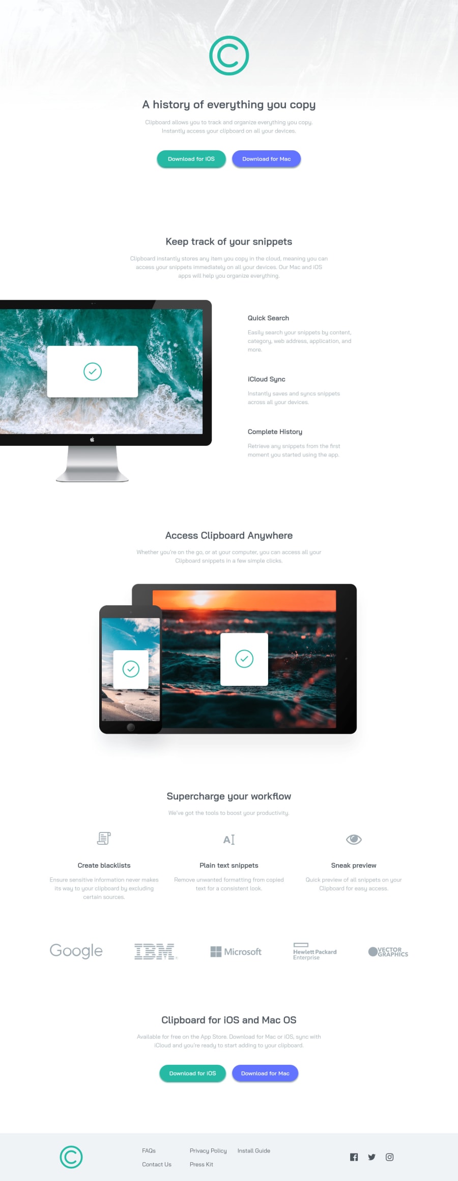 Frontend Mentor Clipboard Landing Page Coding Challenge Solution