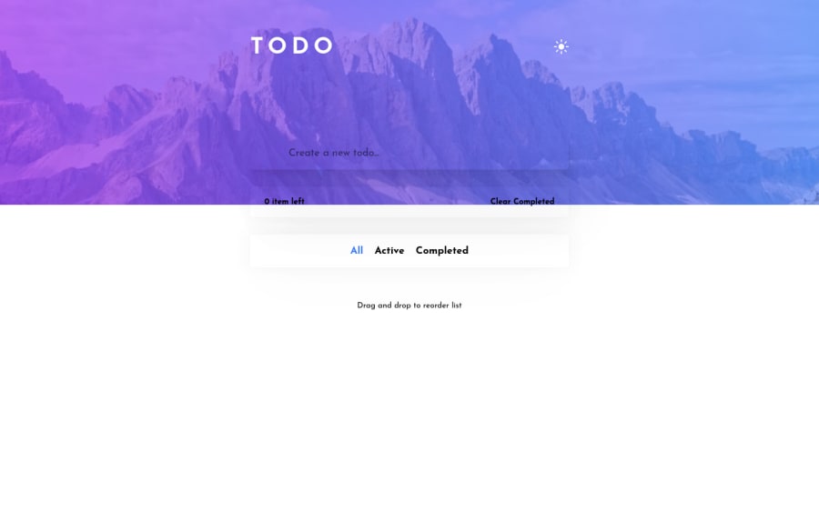 Frontend Mentor Todo App With React And Typescript Coding Challenge Solution