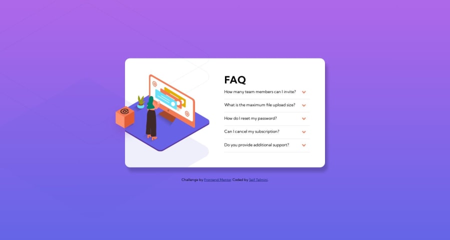 Frontend Mentor Faq Accordion Solution Coding Challenge Solution