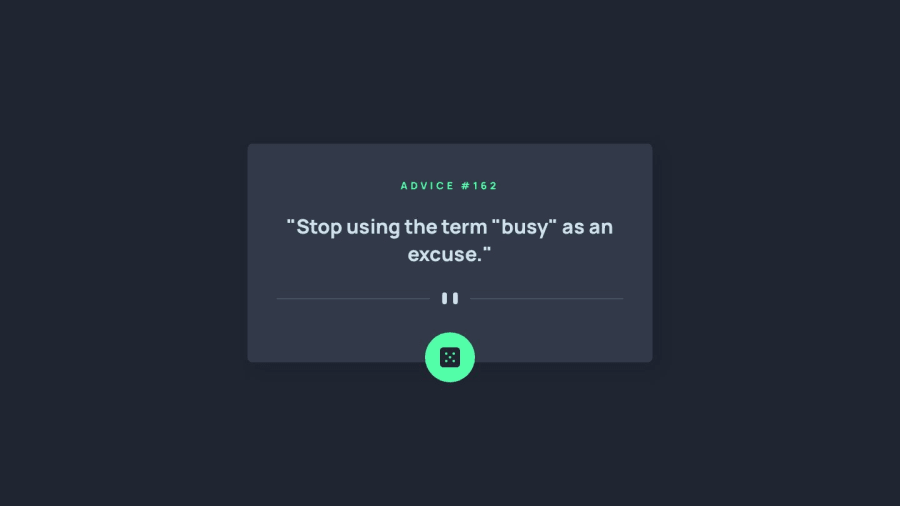 Frontend Mentor Responsive Advice Generator With Flexbox Reactjs And Axios Coding Challenge