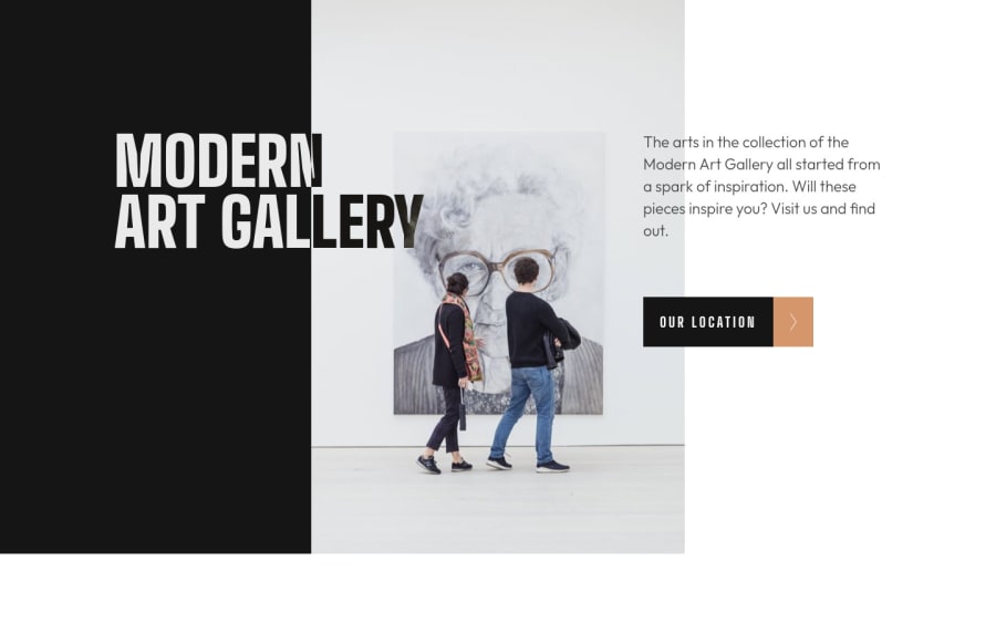 Frontend Mentor | Modern Art Gallery Website using Next.js, TailwindCSS & MapBox coding ...