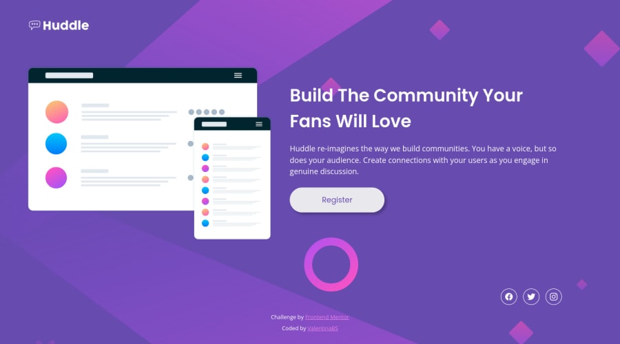 Frontend Mentor Responsive Huddle Landing Page Using Html Css And Sass Coding Challenge Solution