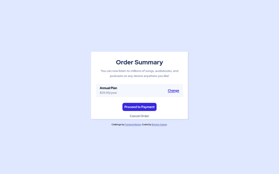 Frontend Mentor Order Summary Using Css Flexbox Coding Challenge Solution
