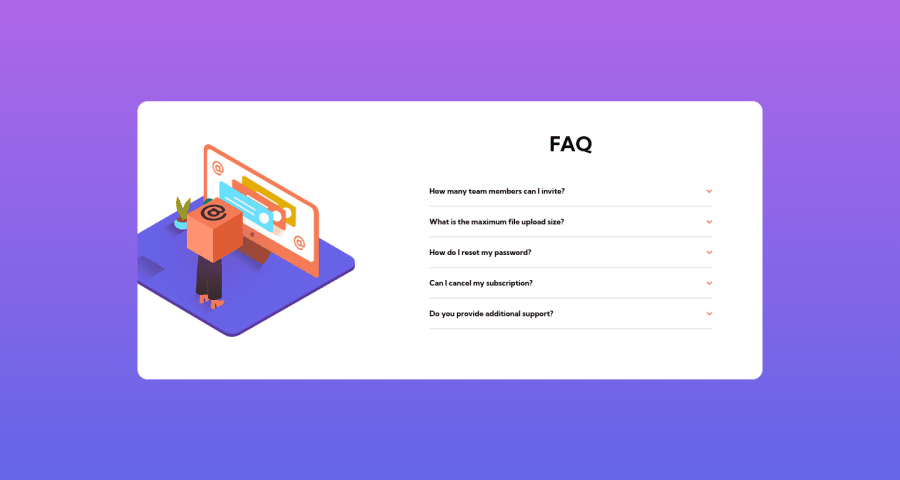 Frontend Mentor Faq Accordion Card Coding Challenge Solution