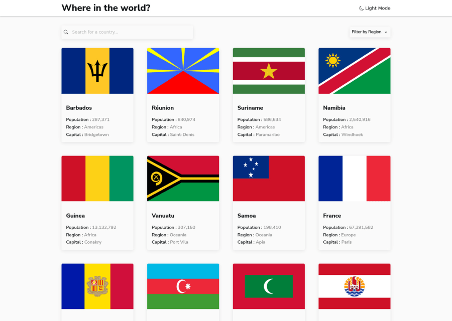 Frontend Mentor Rest Countries App Using React Coding Challenge Solution
