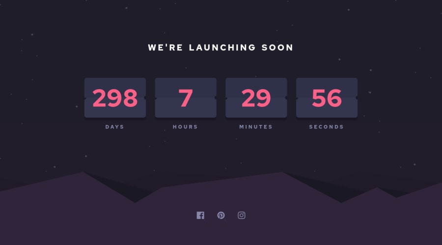 Frontend Mentor Launch Countdown Timer Coding Challenge Solution