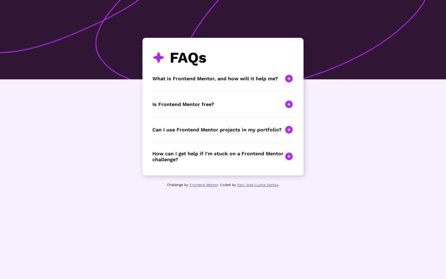 Frontend Mentor Responsive Faq Using Html Css And Javascript Coding Challenge Solution