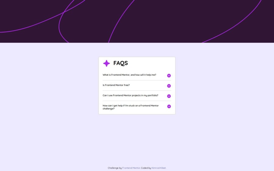 Frontend Mentor Faq Accordion Challenge Coding Challenge Solution