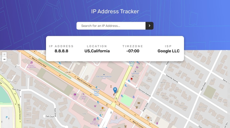 Frontend Mentor Ip Tracker Coding Challenge Solution