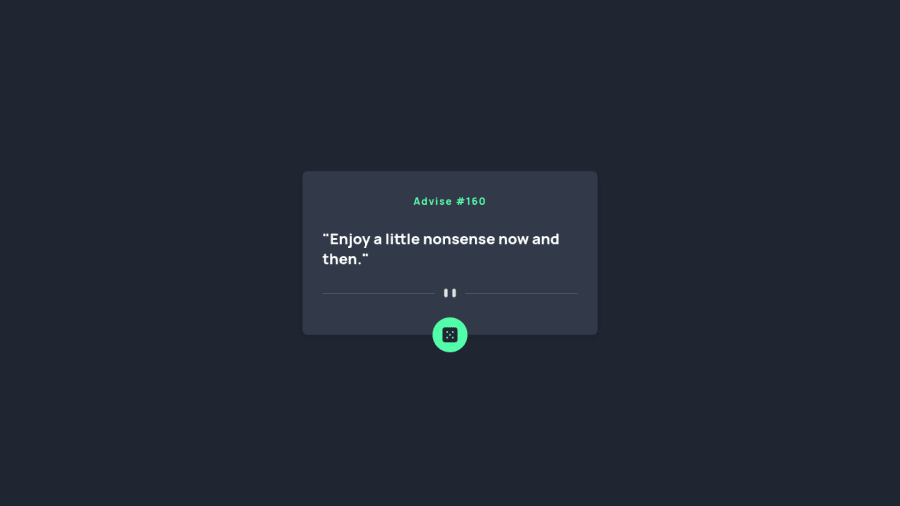 Frontend Mentor Advice Generator App Using Reactjs And Tailwind Css Coding Challenge Solution
