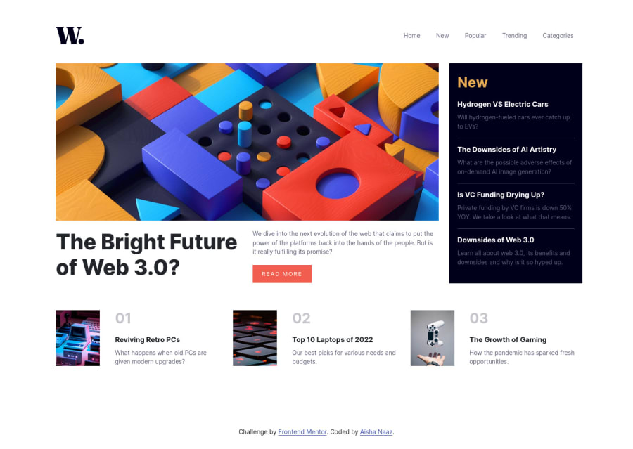 Frontend Mentor News Homepage Using Css Grid And Bootstrap Coding Challenge Solution