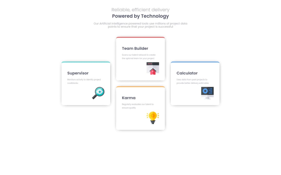 Frontend Mentor Four Card Feature Section Html And Css Flex Coding