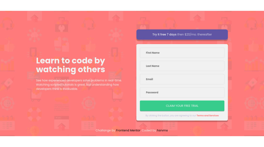 Frontend Mentor Mobile First Sign Up Form Using React Js And Css