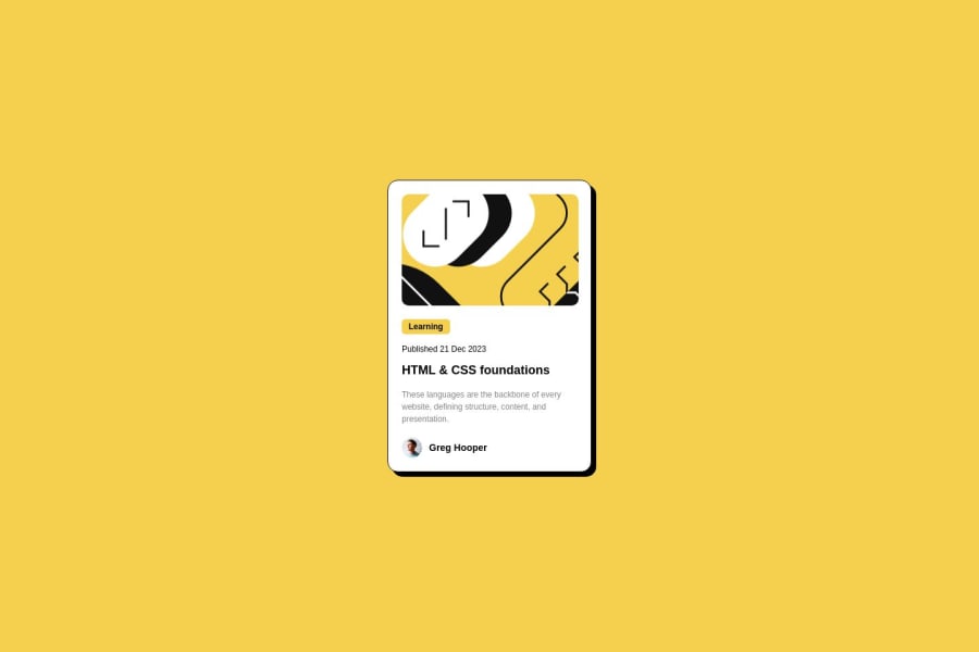 Frontend Mentor Flexbox Coding Challenge Solution
