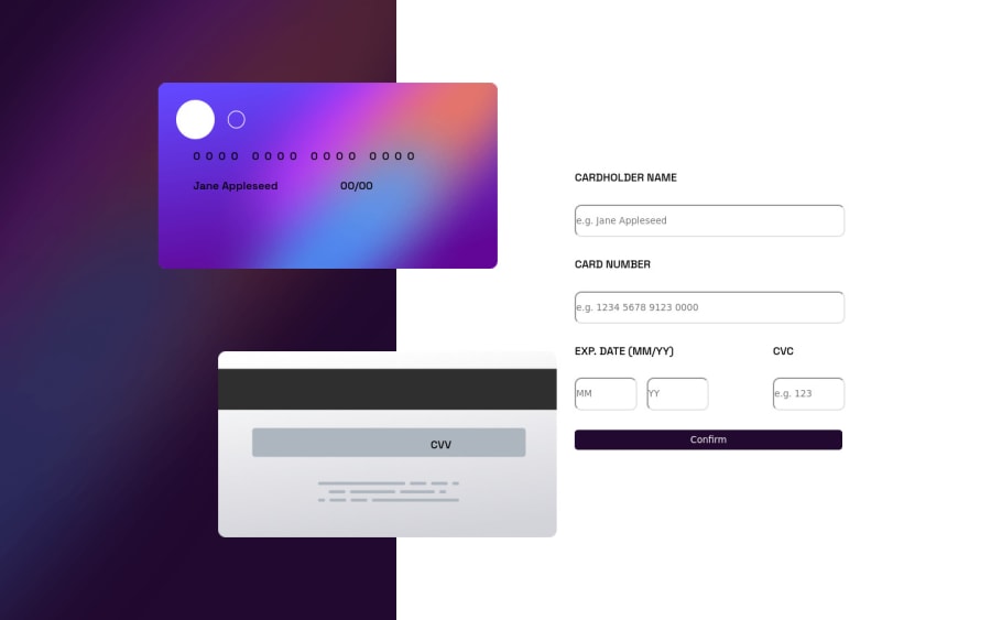 Frontend Mentor Interactive Card Details Using Html Css And Javascript Coding Challenge Solution