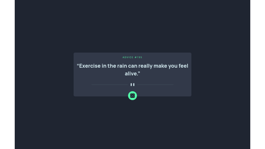 Frontend Mentor Advice Generator Using React Tailwindcss Coding