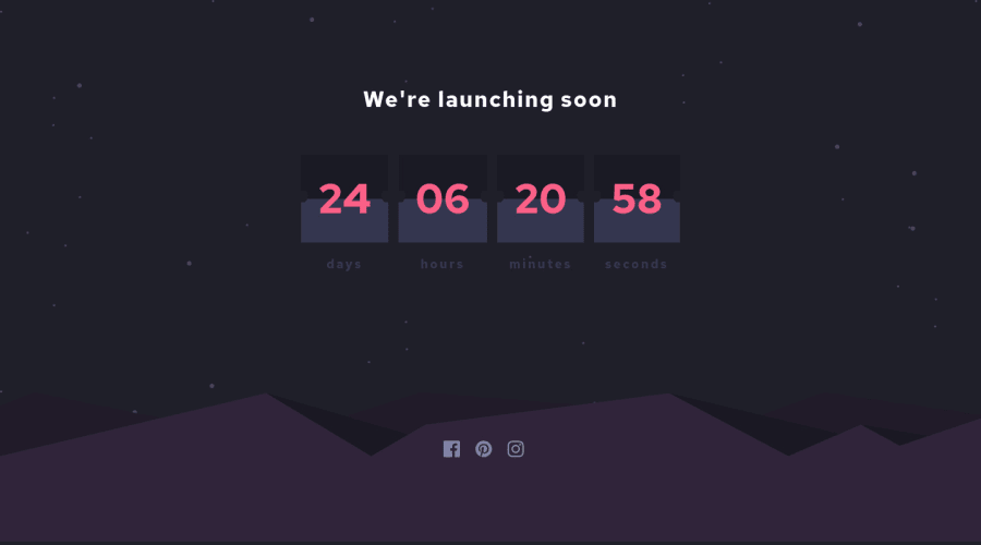 Frontend Mentor Launch Countdown Timer Coding Challenge Solution