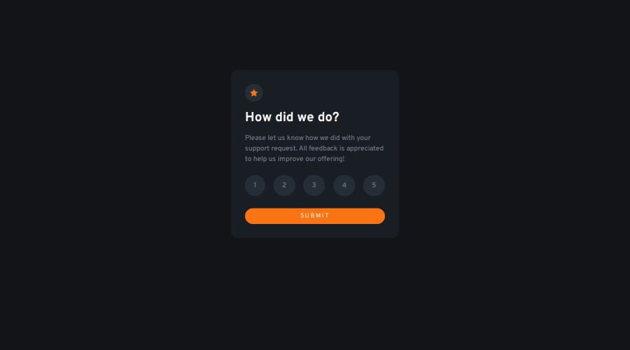 Frontend Mentor Interactive Rating Component Tailwindcss React