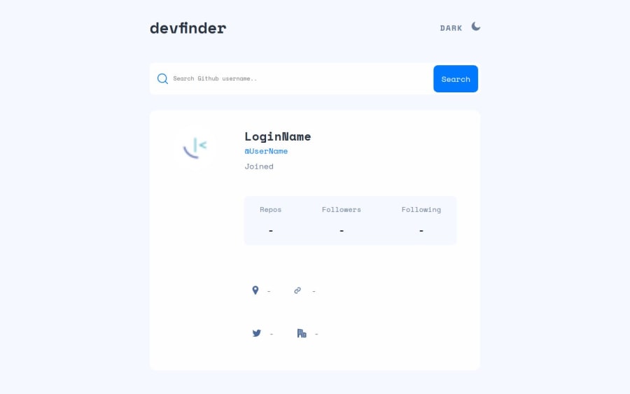 Frontend Mentor Github User Search App W Html Css Js Coding
