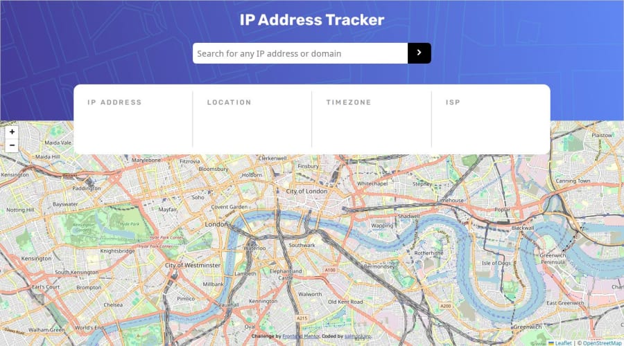 Frontend Mentor Responsive Ip Tracker Coding Challenge Solution