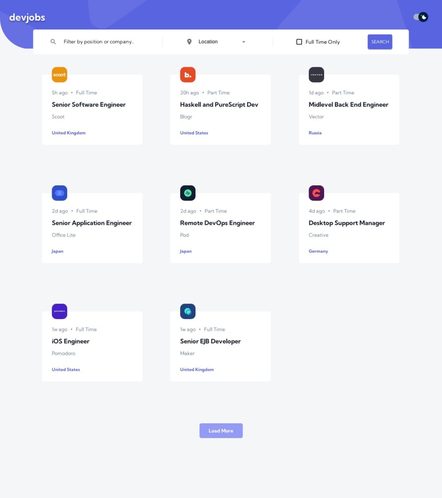 Frontend Mentor Devjobs App With React And Redux Toolkit Coding