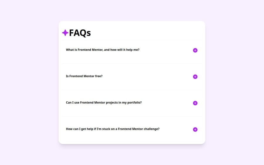 Frontend Mentor Responsive Faq Accordion Using React And Tailwind