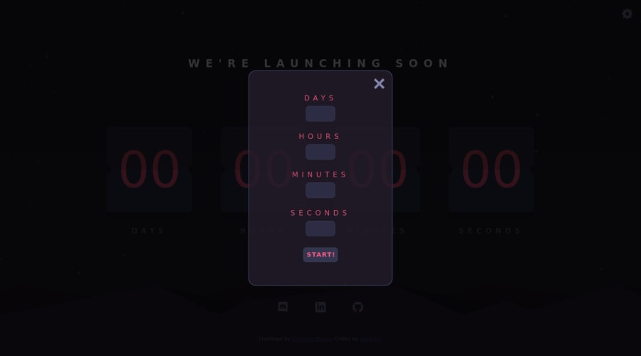 Frontend Mentor Launch Countdown Timer Coding Challenge Solution