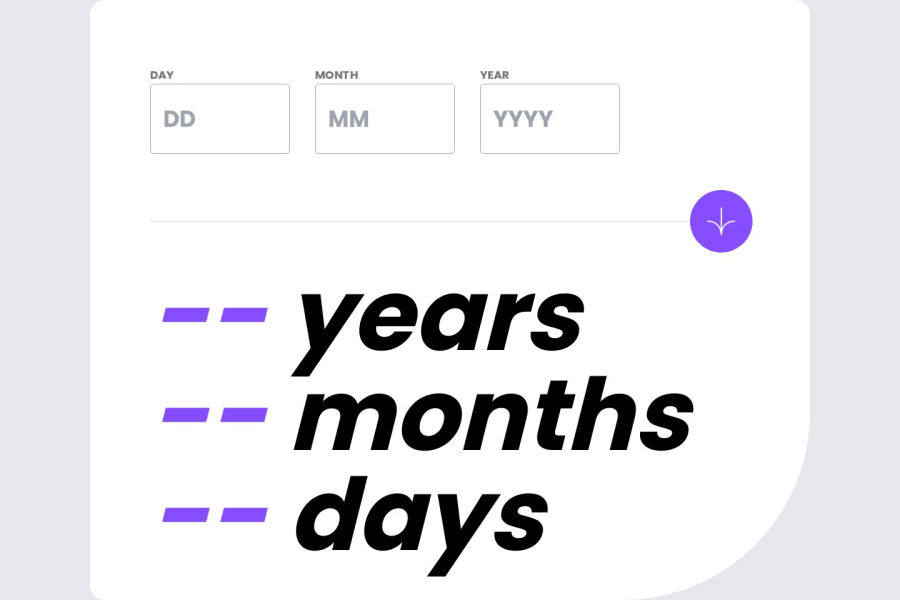 Frontend Mentor Responsive Age Calculator App Coding Challenge Solution