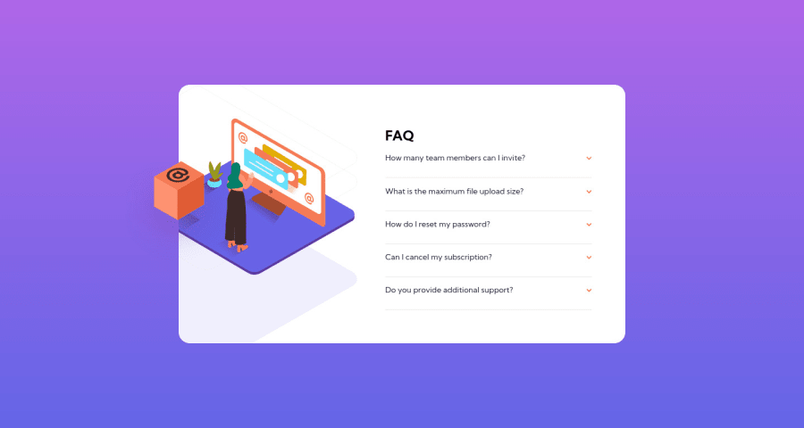 Frontend Mentor Faq Accordion Card Using Flexbox Coding Challenge
