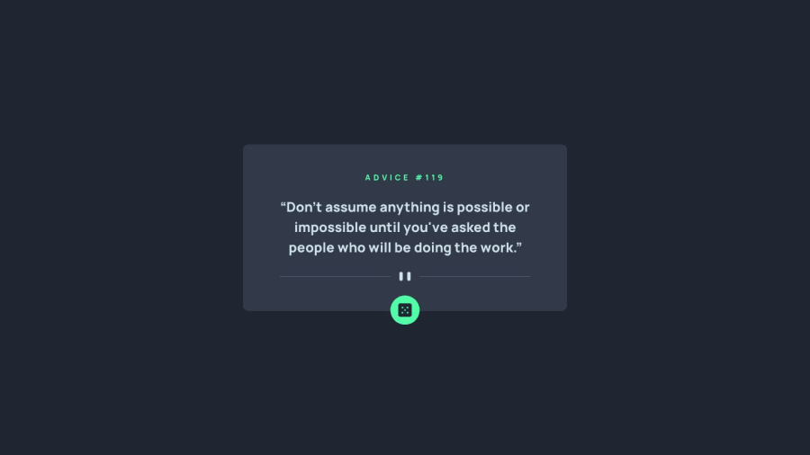 Frontend Mentor Advice Generator App Built With React Coding