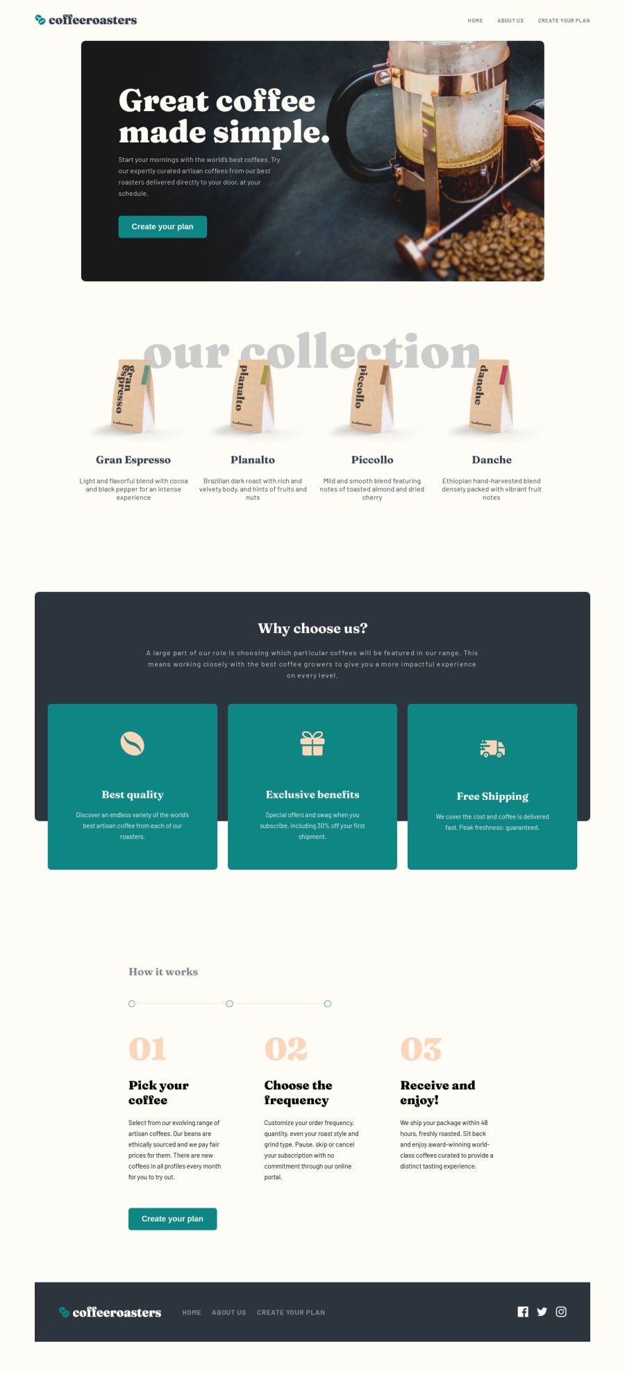 Frontend Mentor Coffee Roaster Subscription Made In React Coding