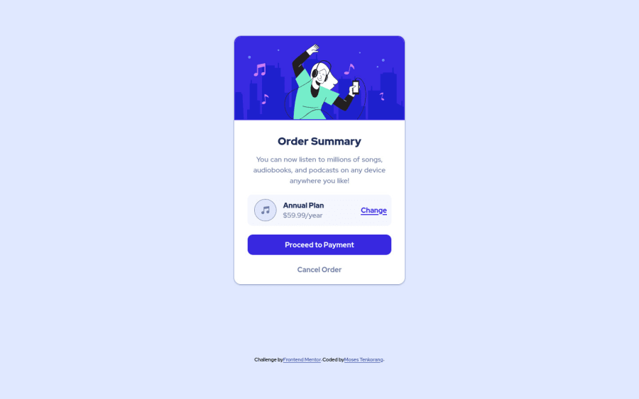 Frontend Mentor Order Summary Card With Html And Css Flex Coding Challenge Solution