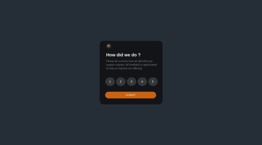 Frontend Mentor Responsive Interactive Rating Component With React