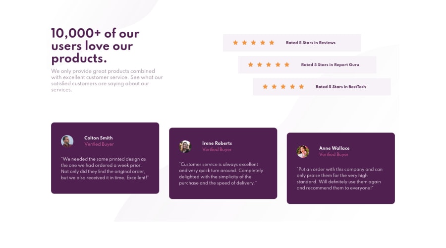 Frontend Mentor Desktop First Using Flexbox Coding Challenge Solution