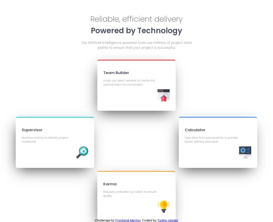 Frontend Mentor Four Card Feature Section Using Css Grid Coding Challenge Solution