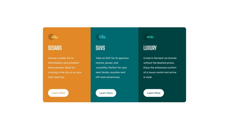 Frontend Mentor 3 Column Preview Card Component Main Coding Challenge Solution