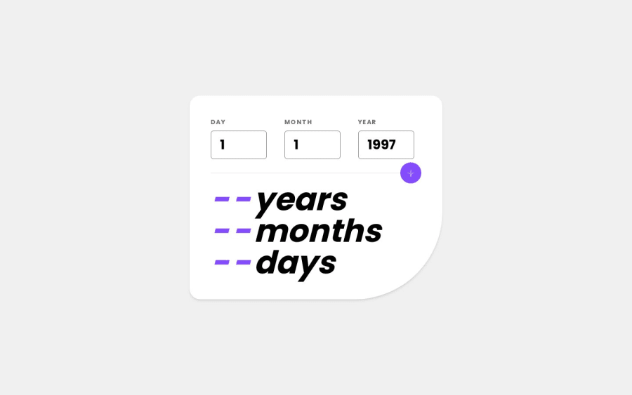 Frontend Mentor Age Calculator App Using Tailwind And Shacn Coding