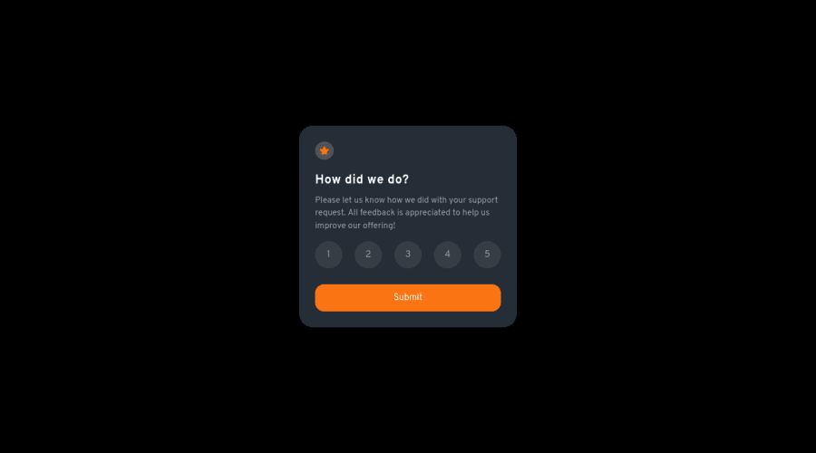 Frontend Mentor Rating Component Using React And Tailwind Css Coding Challenge Solution