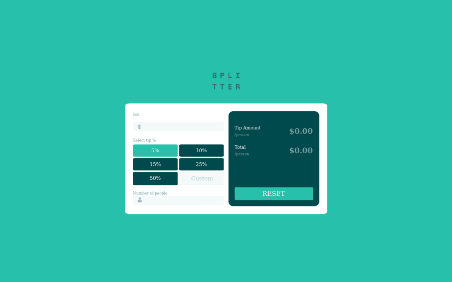 Frontend Mentor Tip Calculator Using Flexbox And Css Grid With Javascript Coding Challenge