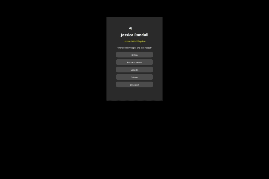 Frontend Mentor Social Links Profile Coding Challenge Solution