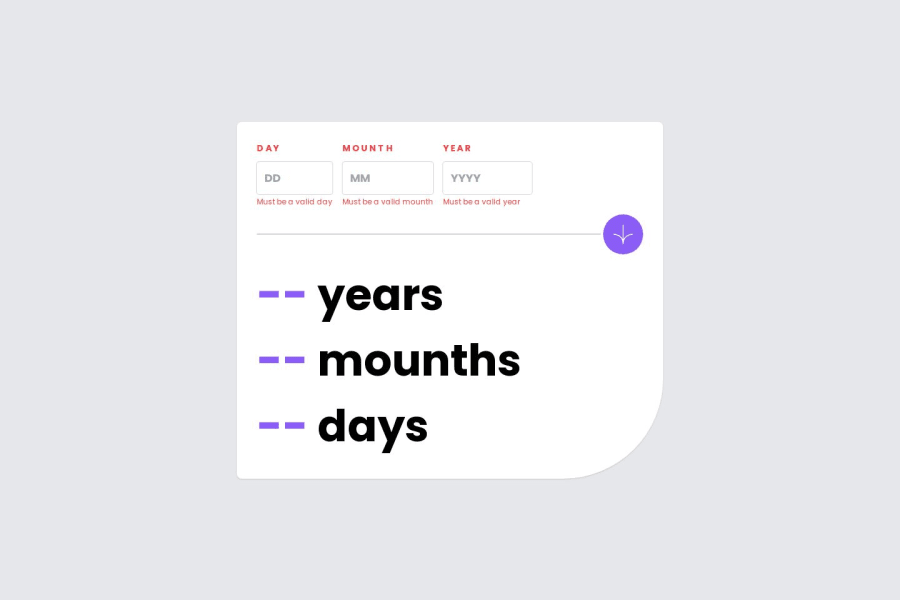 Frontend Mentor Age Calculator App With Nextjs And Tailwindcss Coding