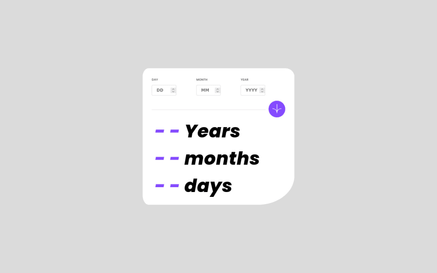Frontend Mentor A Functioning Age Calculating App With Html Css And Js Coding Challenge Solution