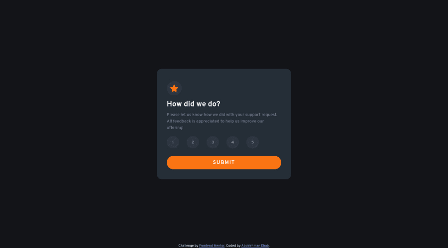 Frontend Mentor Interactive Rating With Html Css Js Coding Challenge Solution