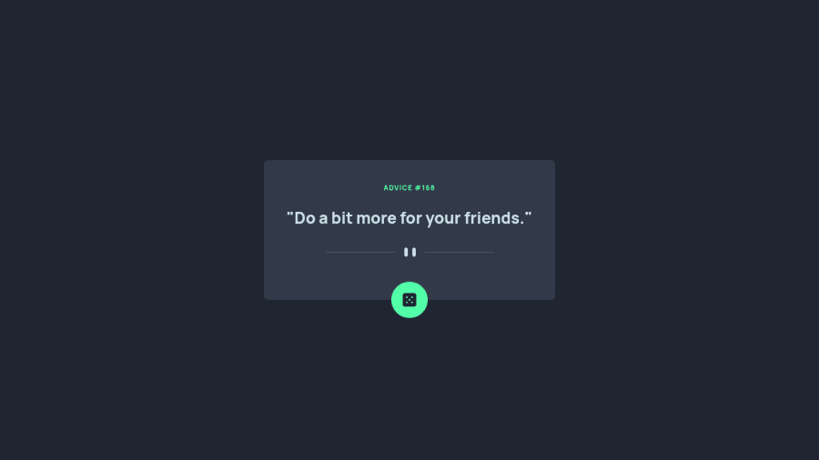 Frontend Mentor Advice Generator App Solution Coding Challenge Solution
