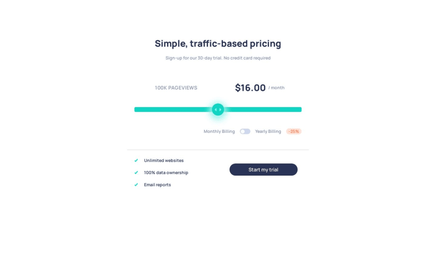 Frontend Mentor Interactive Pricing Component Coding Challenge Solution
