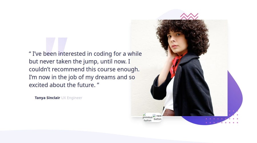 Frontend Mentor Coding Bootcamp Testimonial Slider Using Flexbox And Css Grid Coding Challenge