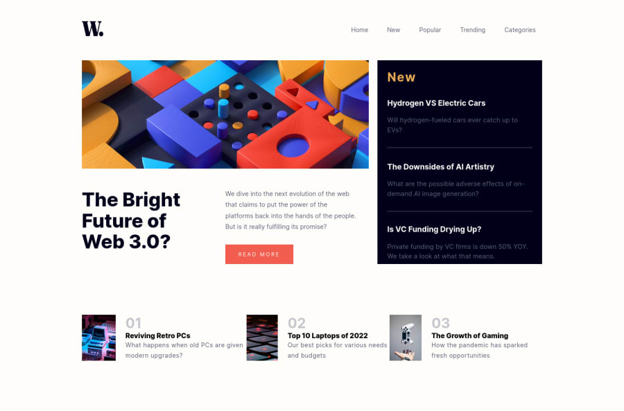 Frontend Mentor News Homepage Using Css Grid Flexbox Coding