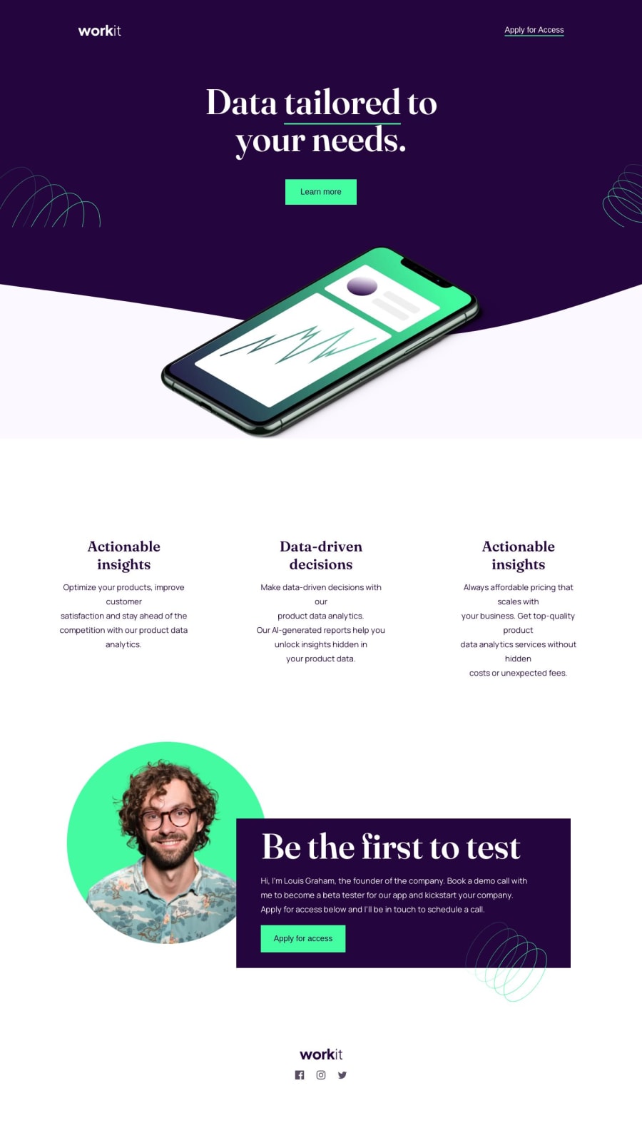 Frontend Mentor Workit Landing {age Coding Challenge Solution
